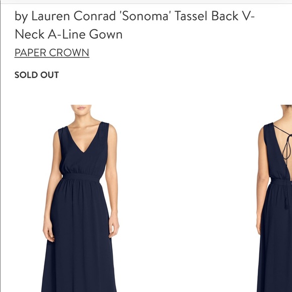 Paper Crown | Dresses | Paper Crown Gown In Navy Bridesmaids | Poshmark